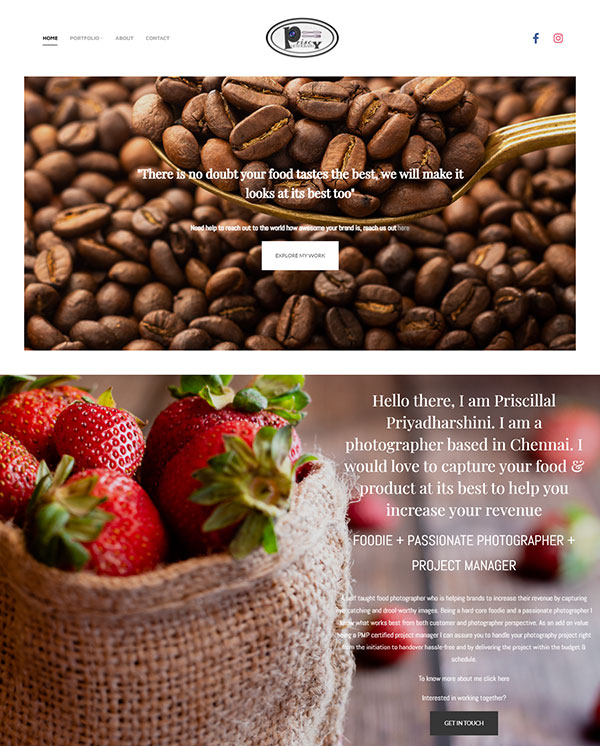 Best Food Photography Portfolio Website Examples - Pixpa